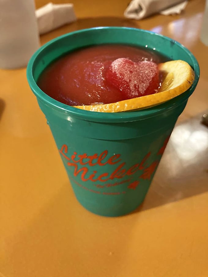 That turquoise cup isn't just holding a frozen cosmopolitan—it's holding joy. The perfect frosty companion for Richmond's warmer days.