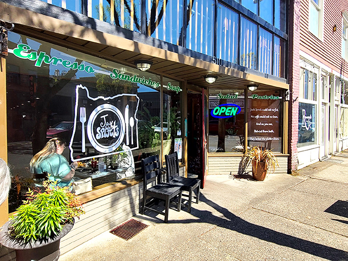 Jack Sprats serves up that perfect small-town café vibe where the coffee comes with a side of local gossip and the regulars have their own mugs.