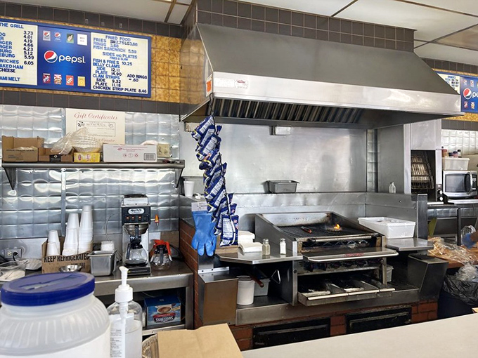 Where the magic happens – a kitchen that's seen more action than a Hollywood stuntman, turning out classics with practiced precision.