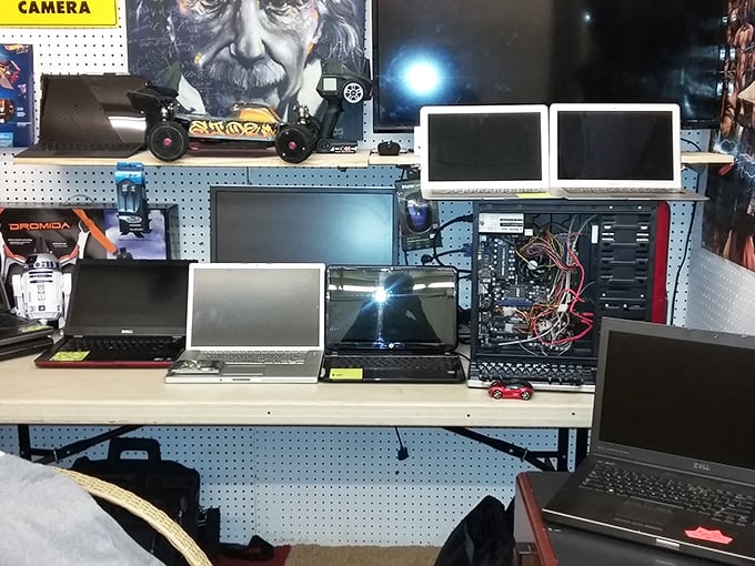 Tech resurrection station. These laptops have stories to tell, from college term papers to family recipes, now awaiting their second act in someone else's digital life.