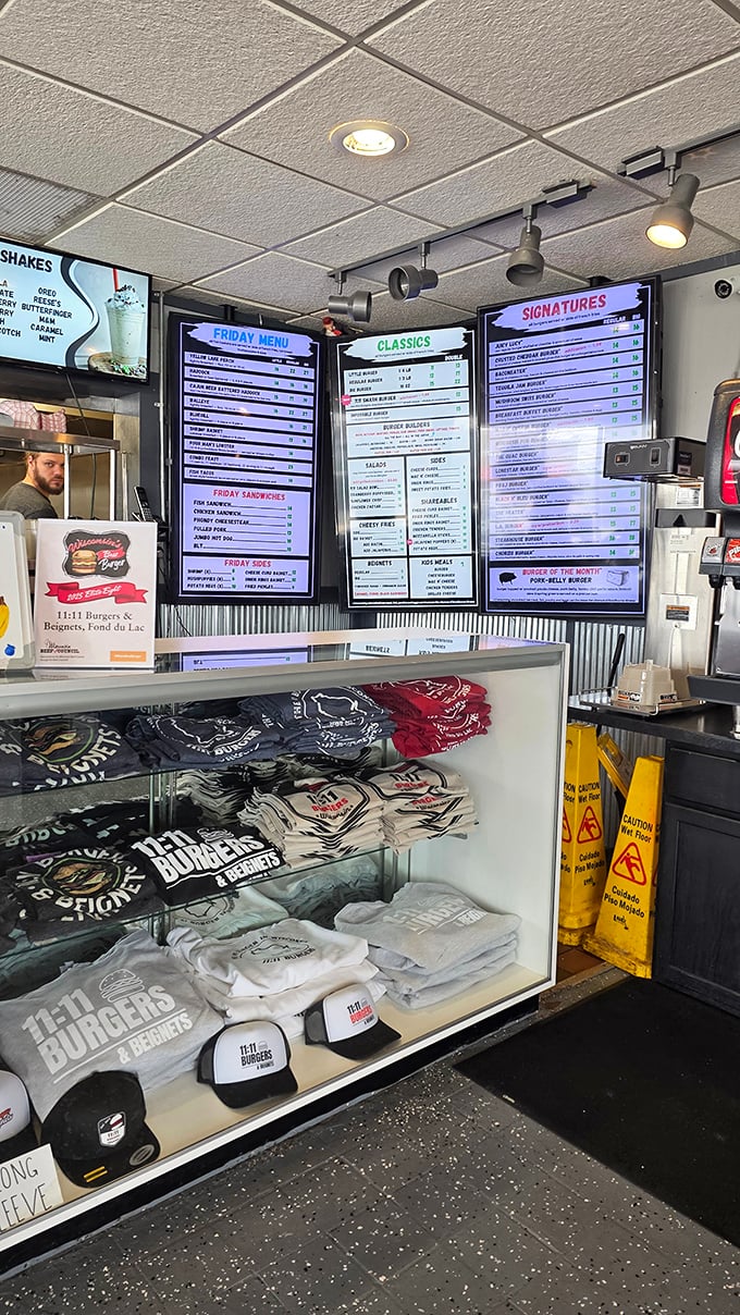 When a restaurant's merch section is this well-stocked, it's not just branding—it's people literally wanting to take the experience home with them.