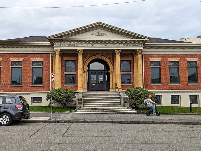 This classical revival building houses the Morris Graves Museum of Art, where culture and history coexist behind an impressively columned façade.