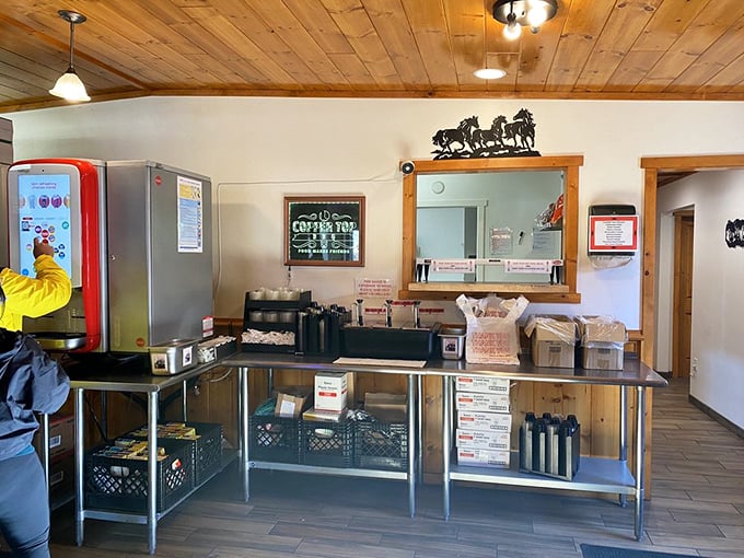 Where barbecue dreams come true—a simple counter that separates you from some of the best smoked meats this side of the Sierras.