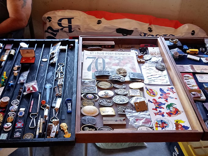 A treasure chest of memories spanning decades—from vintage St. Louis Post-Dispatch memorabilia to belt buckles that outlasted the belts.