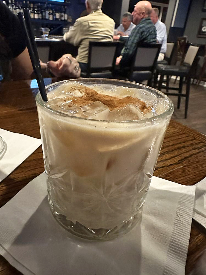 The Pumpkin Spice White Russian—where fall comfort meets evening sophistication in a glass that says "adulting can be delicious."