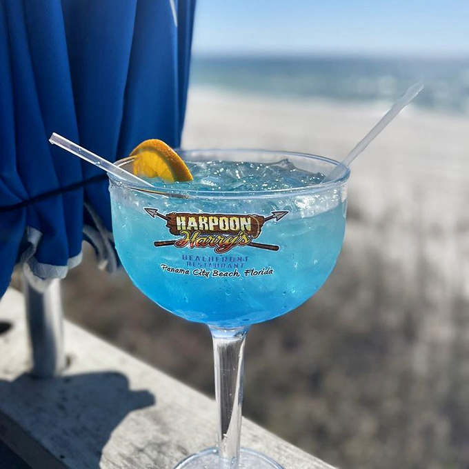 The Seven Seas Lemonade comes in a color that matches the Gulf waters, proving drinks can have vacation views too.