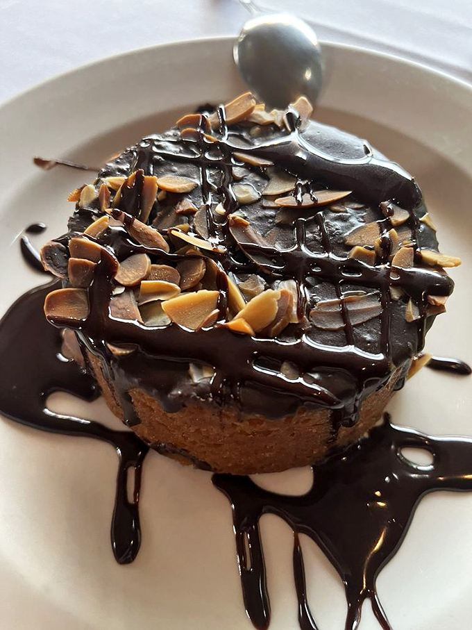 This chocolate-drizzled cake isn't just dessert—it's the grand finale to a meal that celebrates both indulgence and mindful eating.