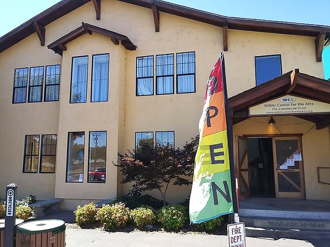 The Willits Center for the Arts proves creativity thrives far from urban centers, its welcoming façade inviting all to explore.