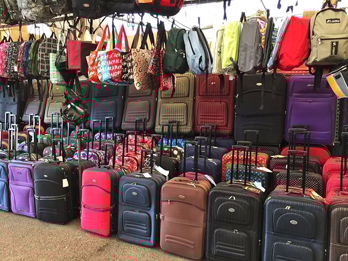 Luggage paradise! Whether you're planning a weekend getaway or fleeing the country, there's a bag here with your name on it.