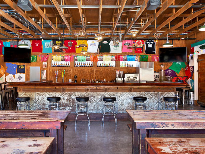 The bar area combines rustic Texas charm with colorful fiesta flair—a perfect visual representation of San Antonio's cultural blend.