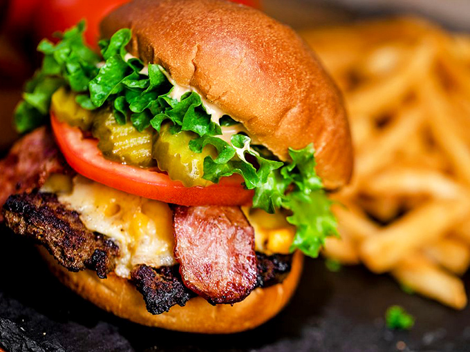 A burger that makes you want to write poetry, or at least take a moment of respectful silence before diving in.