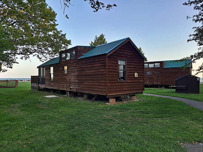 Rustic luxury at its finest – these lakeside cabins offer all the charm of camping with the blessed addition of actual walls and a roof.