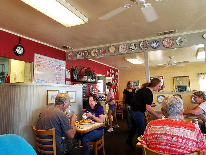 The bustling interior captures that perfect breakfast buzz—the sound of forks meeting plates and morning conversations just hitting their stride.