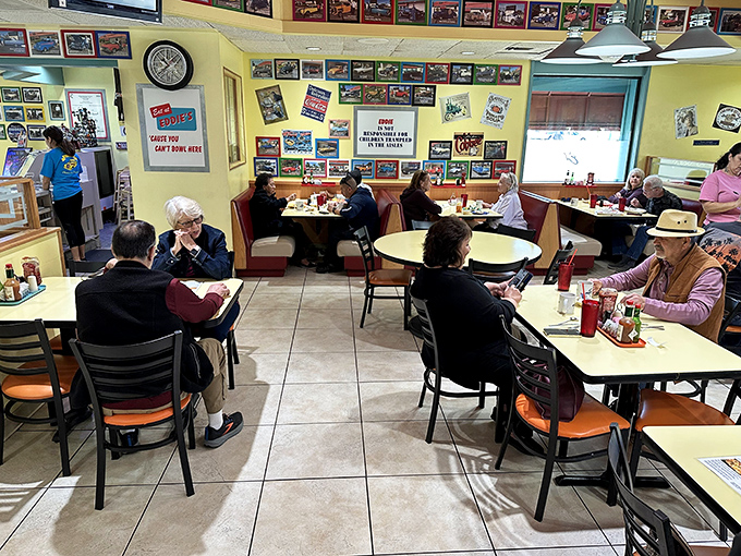 Regular folks enjoying exceptional food in comfortable surroundings – this is what authentic dining experiences look like.