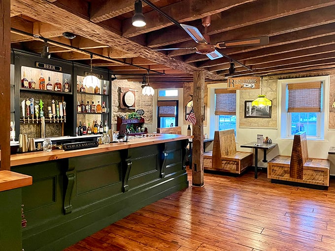 The bar area strikes that perfect balance between "historic tavern" and "place where everybody knows your name" without trying too hard.