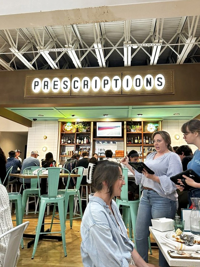 The bustling interior proves that good taste is contagious—both in décor and on plates that keep Charleston locals coming back daily.