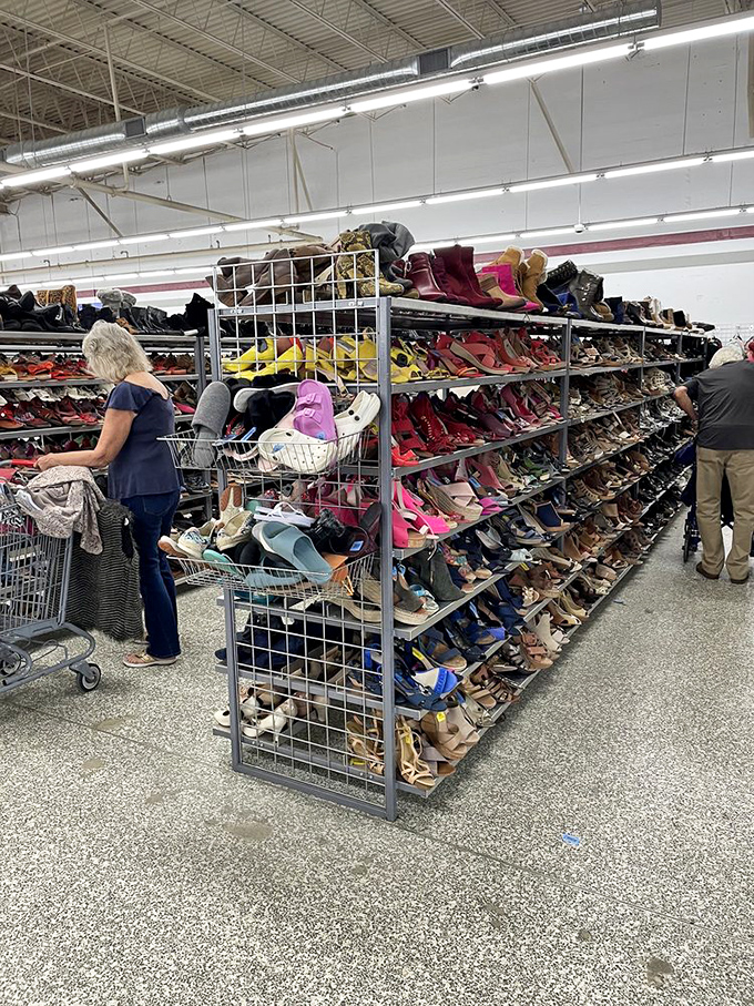A shoe department that rivals Imelda Marcos's closet. Every pair tells a story—and at these prices, you can afford to start several new chapters of your own.