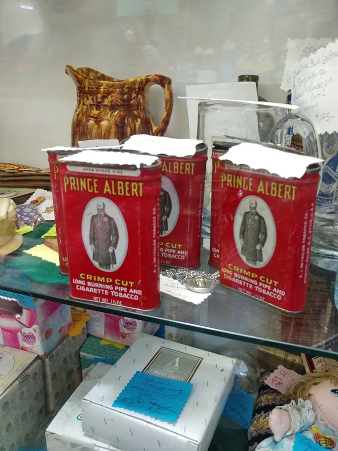 Prince Albert tobacco tins—when packaging was so beautiful you kept it long after the contents were gone.