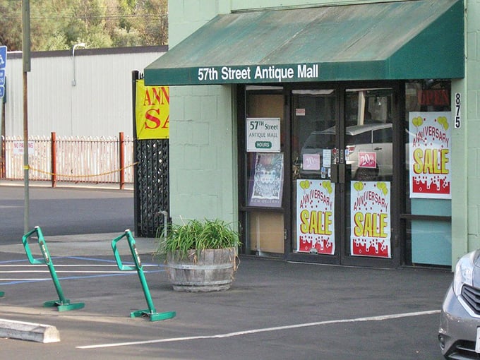 57th Street Antique Mall's modest green façade – like that unassuming restaurant that serves the best food in town.