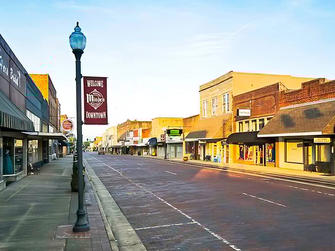 Minden's historic downtown buildings sport architectural details you just don't see anymore – a feast for the eyes on brick-paved streets.