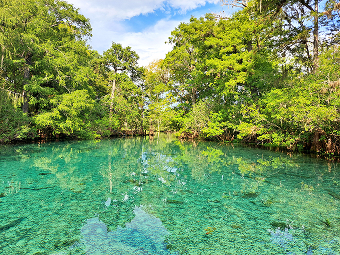 The grass is always greener when it's next to Fanning Springs' jewel-toned waters—nature's version of the perfect backyard pool.