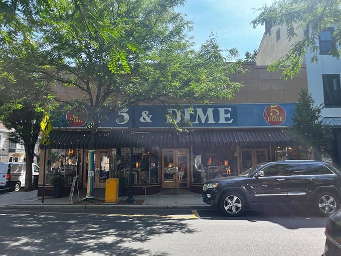 Nickel & Dime's storefront promises the kind of browsing experience where time slows down and discovery awaits around every corner.