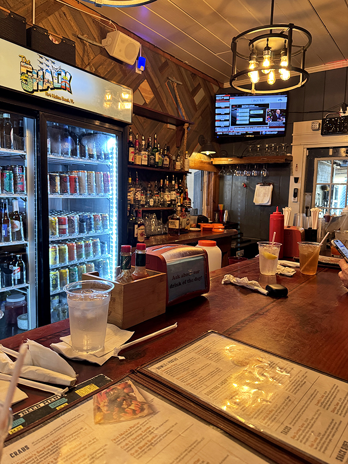 The bar at The Shack isn't just where drinks are made—it's where stories are shared, vacation plans hatched, and local knowledge freely dispensed.
