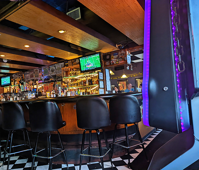 The bar stools have witnessed decades of celebrations, heartbreaks, and everyday moments—all while sports play silently on TVs overhead.