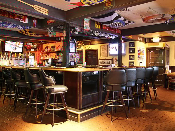 The bar—where British expats and curious locals bond over imperial pints. Those stools have supported more Anglo-American relations than the diplomatic corps.