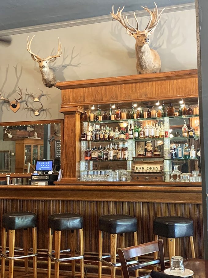 Where spirits meet spirituality – a bar crowned with antlers serving libations that pair perfectly with whatever cut you've chosen.