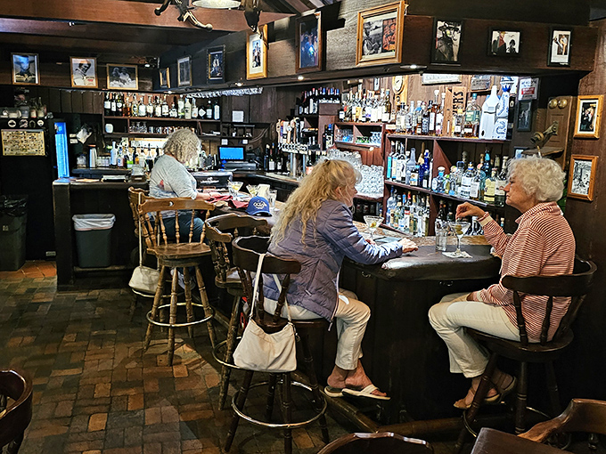 A well-stocked bar paired with good conversation—sometimes the best appetizer isn't on the menu at all.