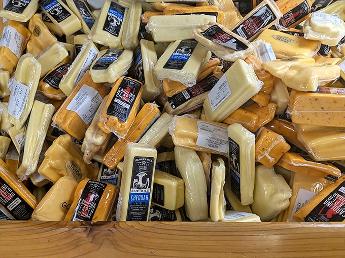 Not just cheese, but a treasure chest of dairy gold. The kind of selection that makes you want to host an impromptu party.