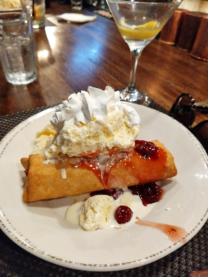 The Cherry Gizmo dessert—part pastry, part ice cream dream. Like your grandmother's recipe, if grandma had gone to culinary school.