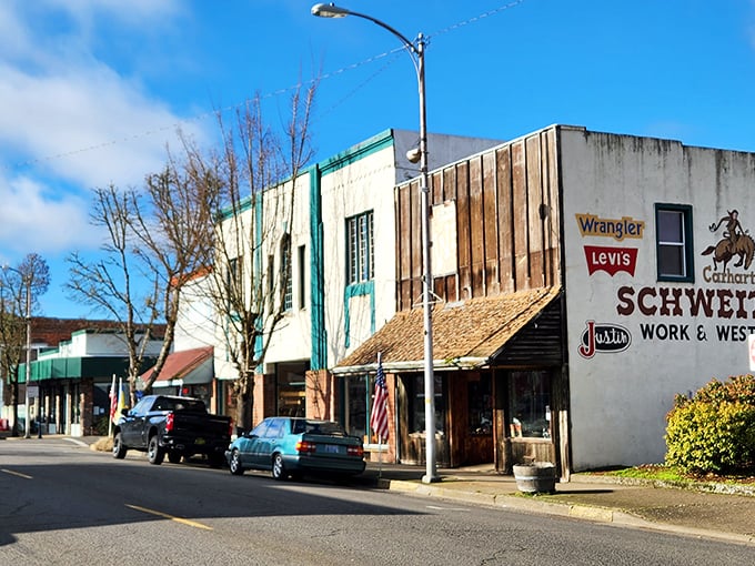 Western wear meets small-town retail along Main Street, where shopping local isn't a movement—it's just what you've always done.