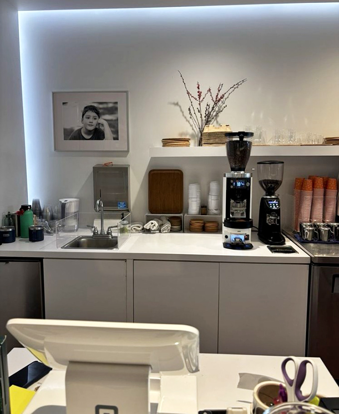 Behind the scenes where the magic happens. Clean, precise, organized—the Swiss watch of bakery setups.
