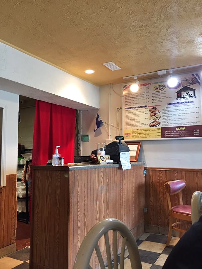 Behind this wooden counter, culinary magic happens without smoke, mirrors, or unnecessary drama—just generations of recipes and skilled hands.