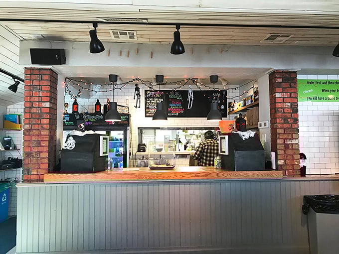 Where taco magic happens—the open kitchen design lets you witness the culinary choreography that produces your meal.