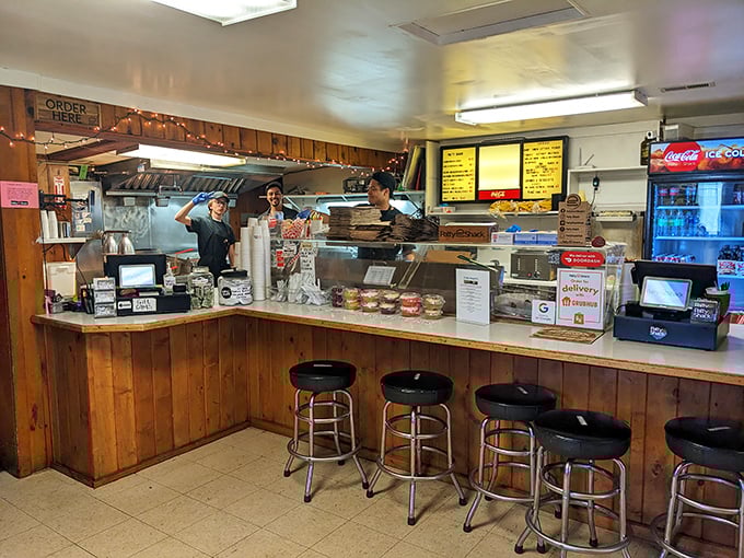 Where the magic happens—a counter that's seen thousands of hungry smiles turn into satisfied grins. 