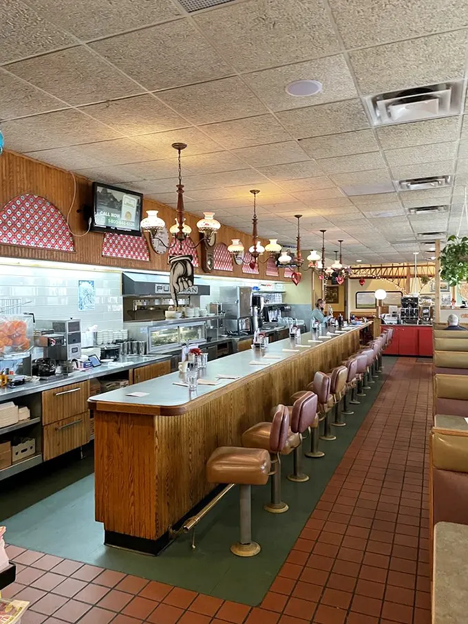 The counter seats offer front-row views to short-order magic. It's dinner and a show, minus the ticket price and with better food.