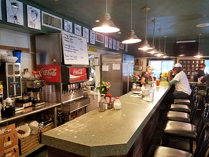 The counter – where regulars hold court and newcomers get the inside scoop on both menu favorites and local gossip. Democracy in diner form.