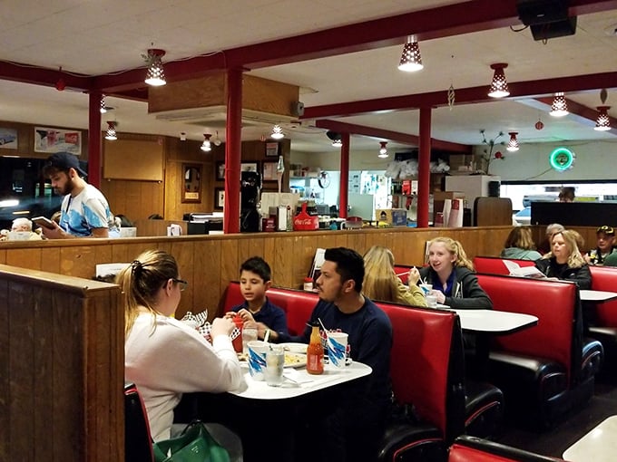 The true measure of a great burger joint isn't just the food—it's the cross-section of humanity that gathers to share in the simple pleasure.