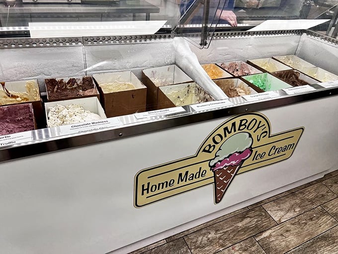 This ice cream case isn't displaying flavors—it's showcasing personality types. Are you a mellow vanilla or a complex rocky road?