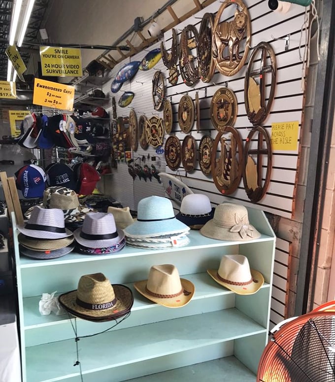 Hat paradise where Florida sun protection meets fashion statement—from casual beach styles to "I'm definitely on vacation" cowboy options.