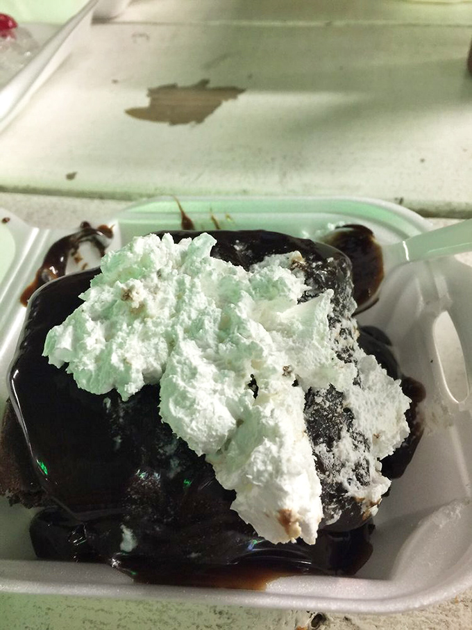 Hot fudge cake with mint whipped cream—where chocolate meets its soulmate and your diet plans go to die. Worth every calorie.