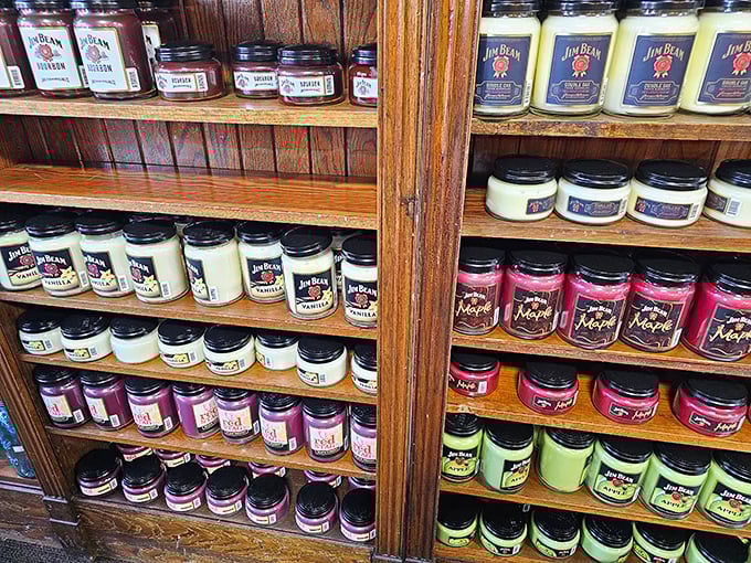 The Jim Beam collection that would make Don Draper nod with approval—vintage candles reborn from bottles that once held liquid courage.