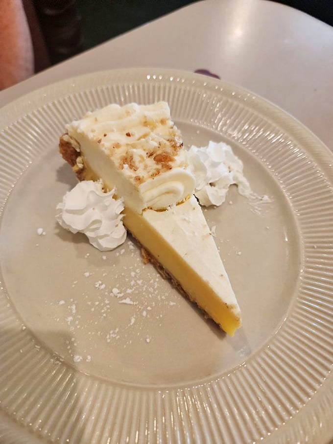 A slice of key lime pie that strikes the perfect balance between tart and sweet. The ideal finale to an Italian feast—unexpectedly perfect.