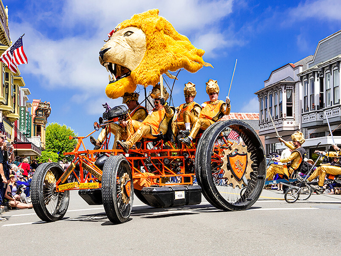 Kinetic sculpture races showcase Ferndale's playful side, where art meets engineering in wonderfully whimsical ways that delight. 