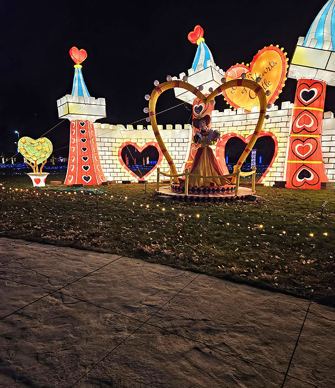 Who ordered the castle with a side of whimsy? This illuminated fantasy scene proves Ohio knows how to throw a light party.