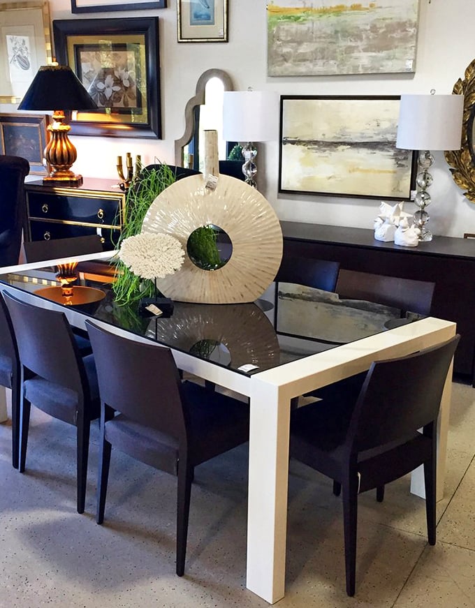 Dinner party dreams are made of this: a sleek dining setup where conversation will flow as smoothly as the clean design lines.