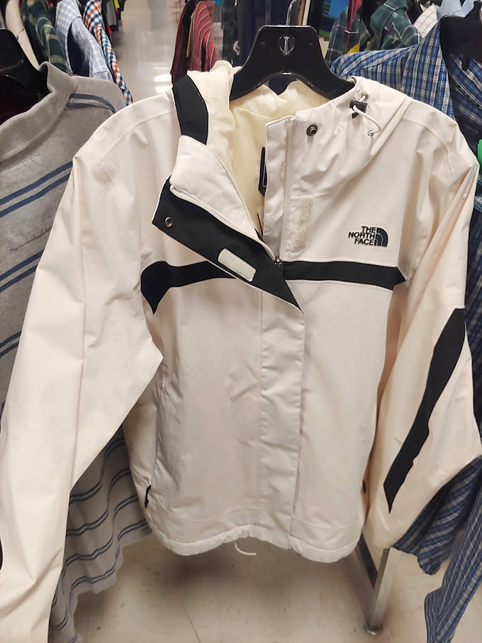 Brand name jackpot! This North Face jacket proves that patience and persistence pay off in the thrifting game.